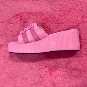 Shoes | Y2k Barbie Platform Slides | Poshmark